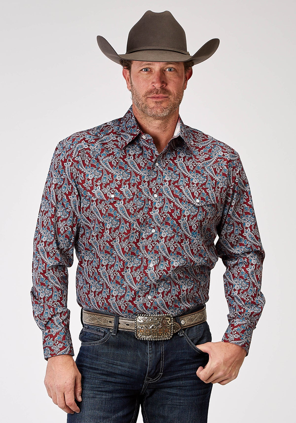 Men's Roper Red River Paisley Western Shirt — Way Out West Trading Co
