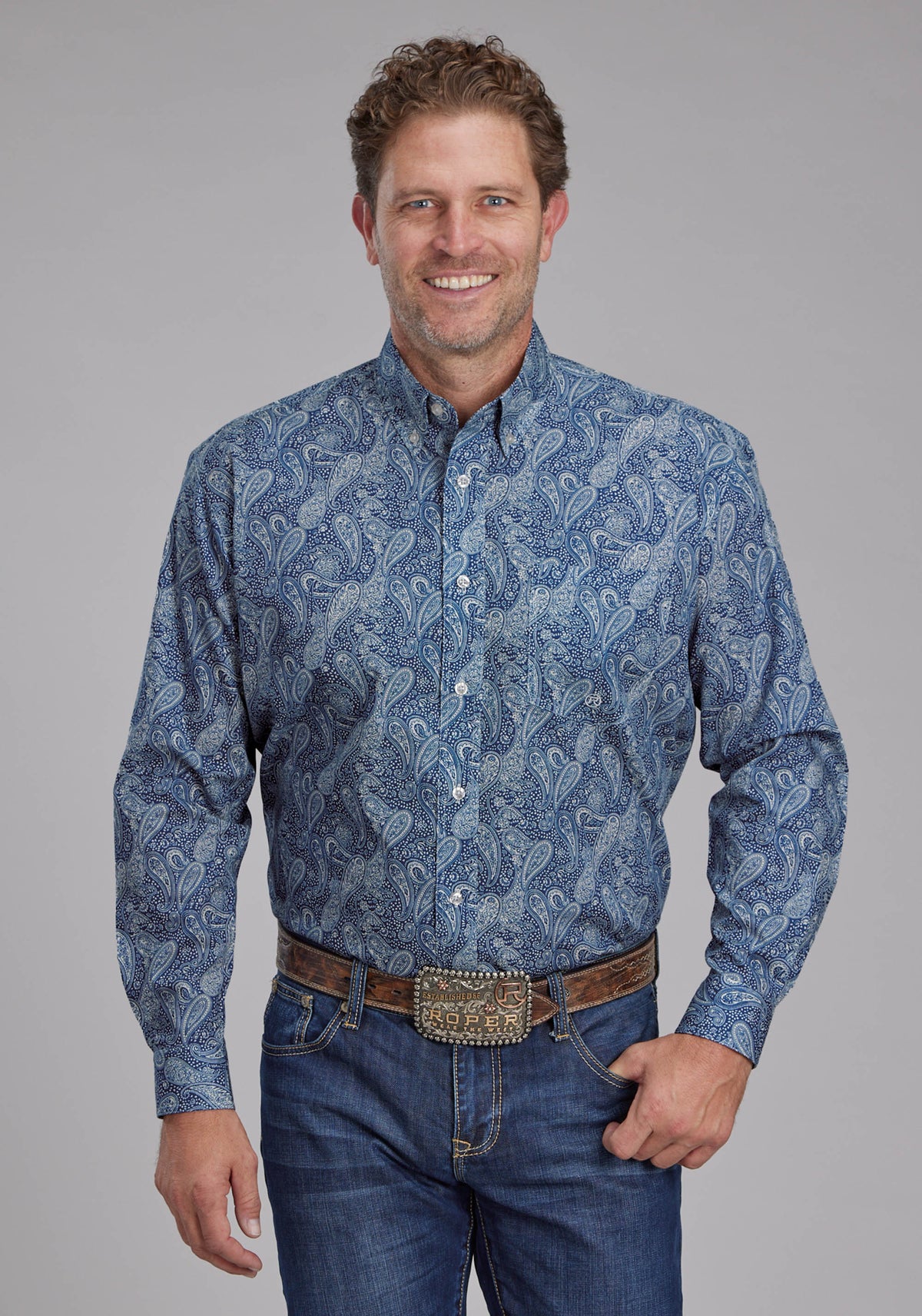 Men's Roper "Fall River" Long Sleeve Western Shirt — Way Out West ...