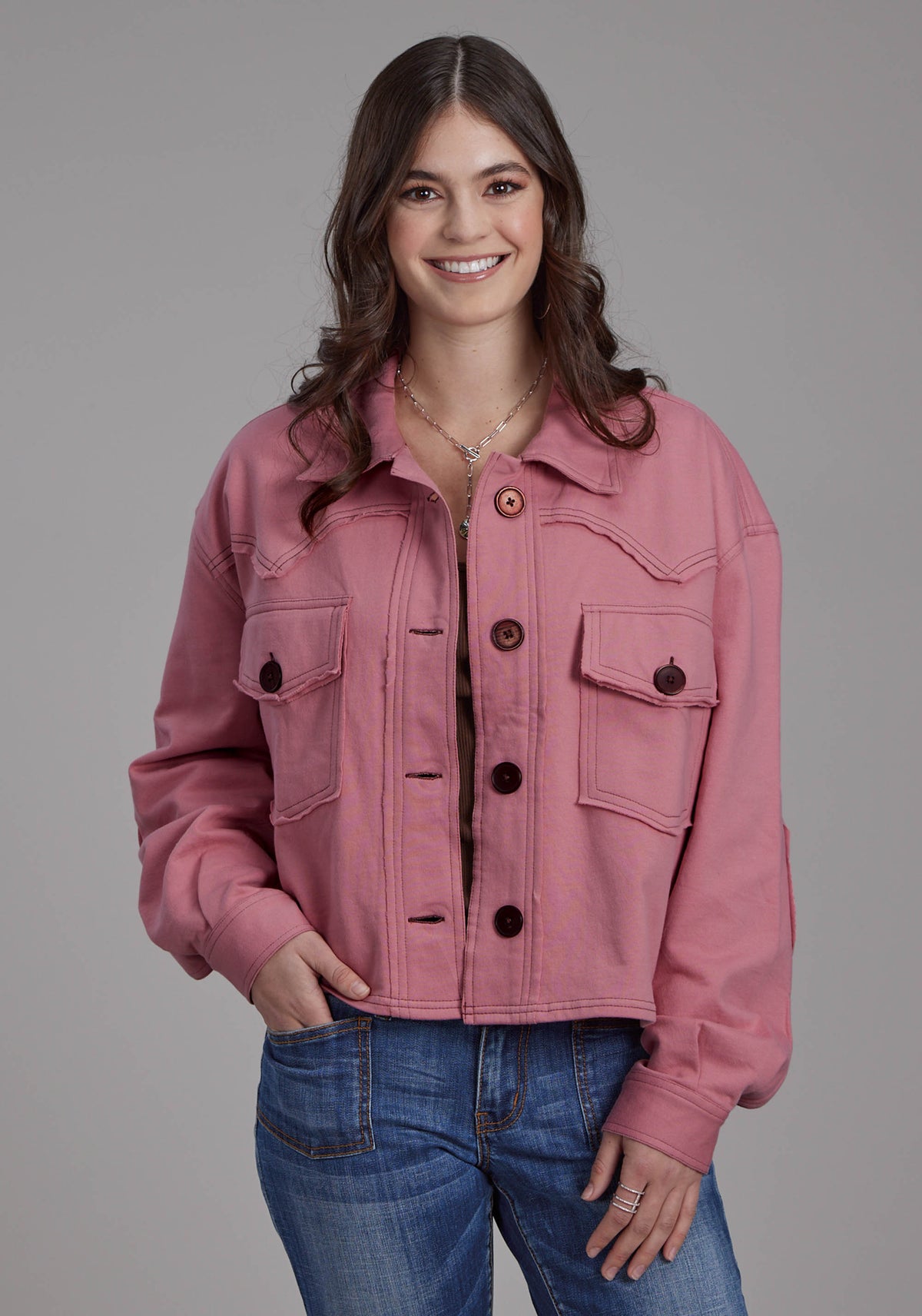 Women's Roper Dusty Pink Cropped Jacket — Way Out West Trading Co