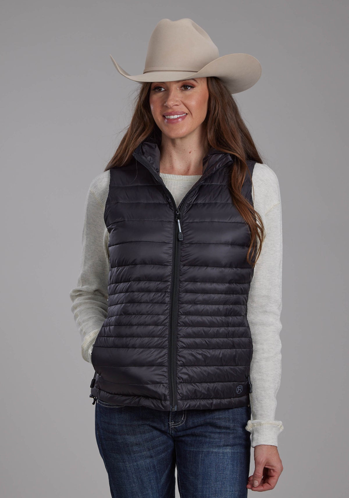 Women's Roper Black Parachute Vest — Way Out West Trading Co