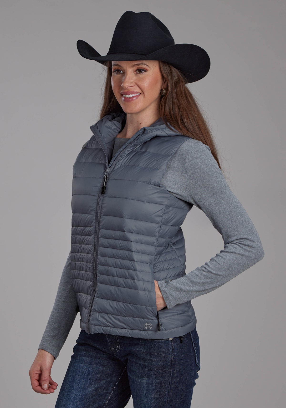 Women's Roper Silver Parachute Vest — Way Out West Trading Co