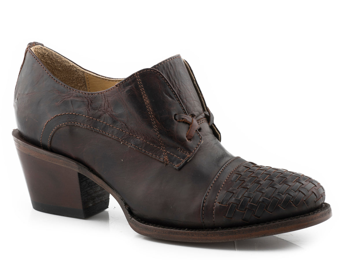 Stetson Brown Handmade Round Toe Heel — Way Out West Trading Co