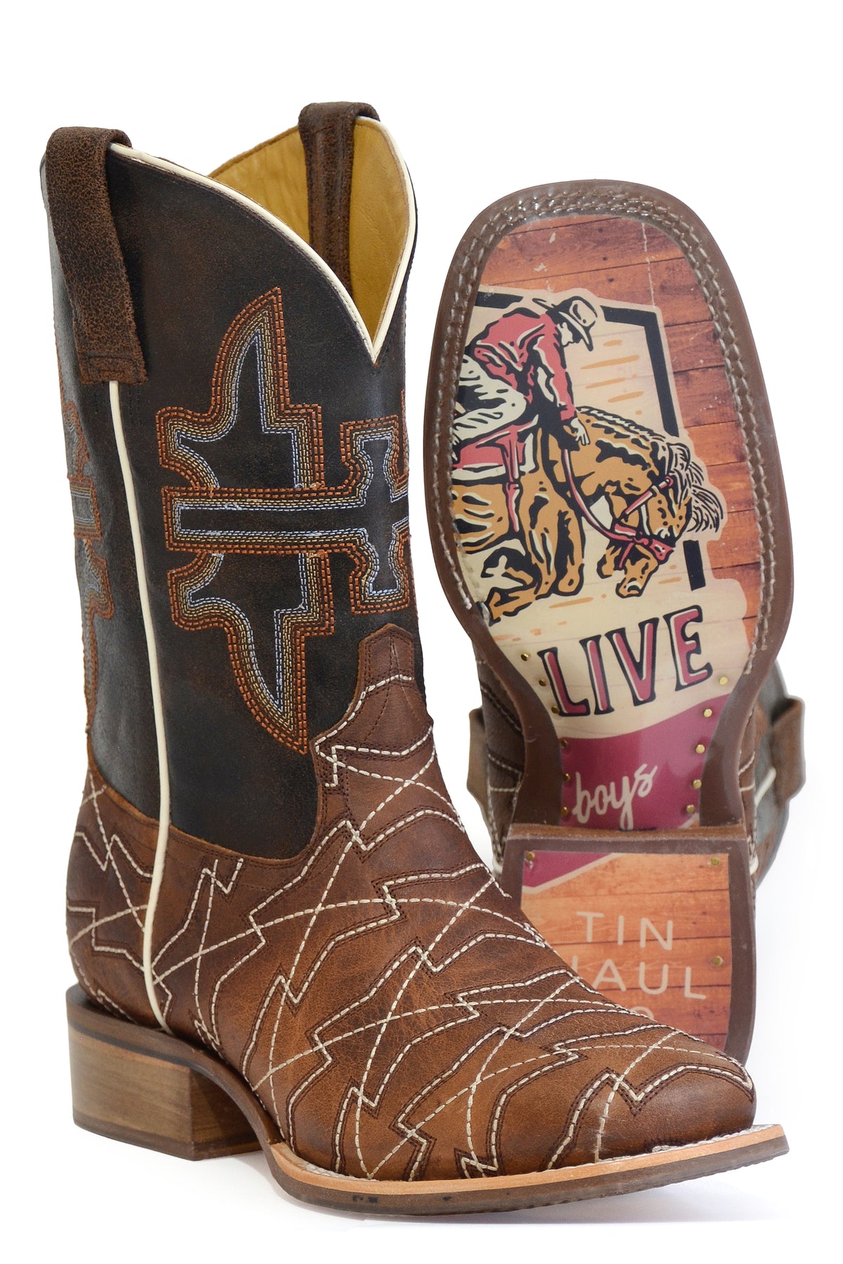 Men's Tin Haul "Mesquite" Western Square Toe Boot — Way Out West Trading Co