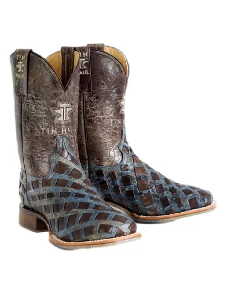 Men's Tin Haul "Knotted" Square Toe Boot — Way Out West Trading Co