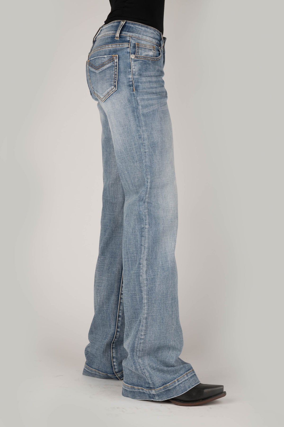 Women's Stetson Light Wash Low Rise Western Trouser Jeans — Way Out ...