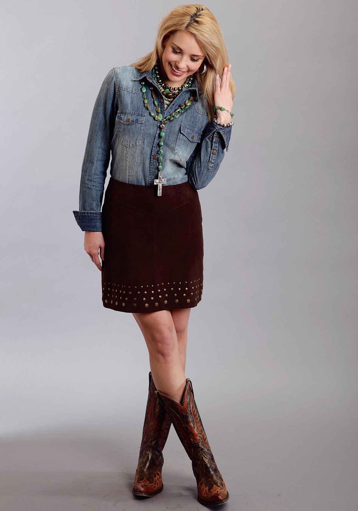 Women's Stetson Suede Western Skirt — Way Out West Trading Co