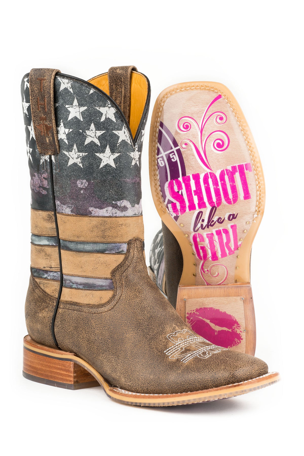 Women's Tin Haul "American Woman" Square Toe Boot — Way Out West Trading Co
