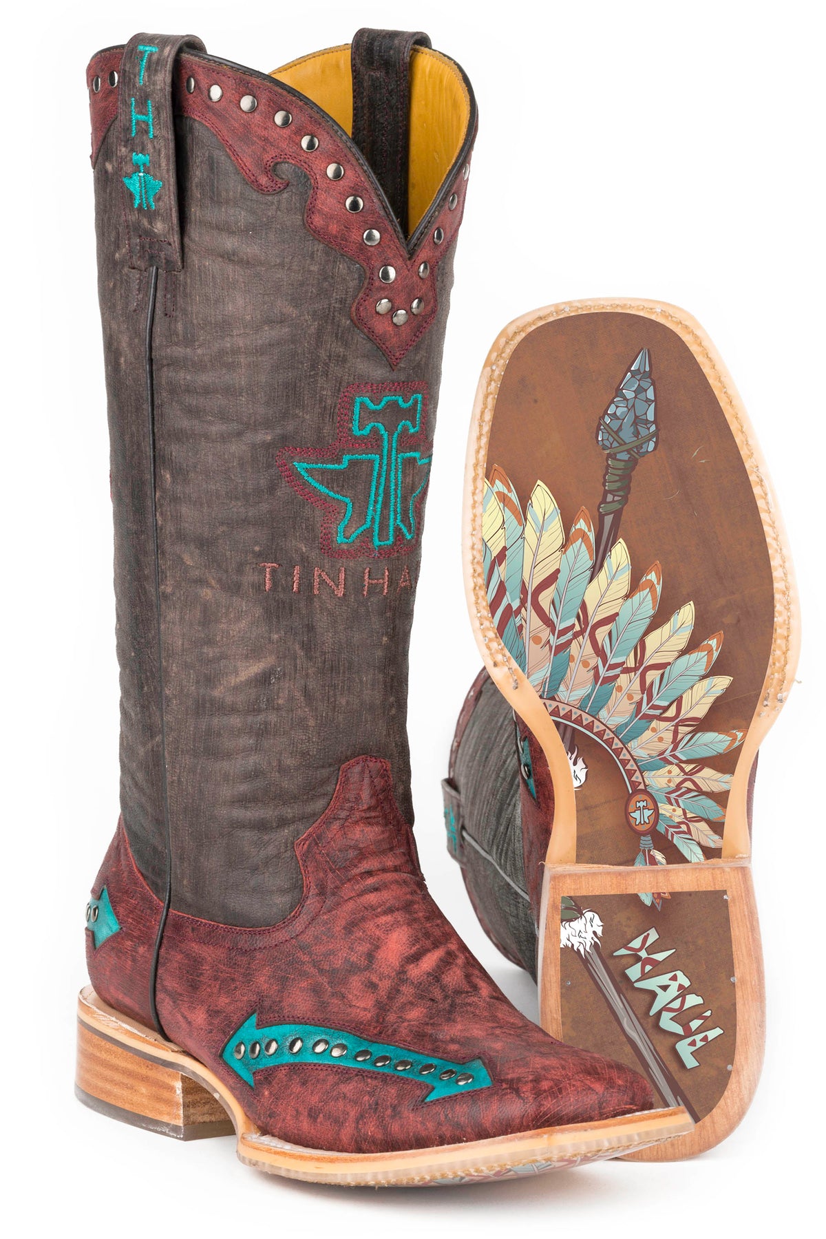 Women's Tin Haul "Arrowhead" Western Square Toe Boot — Way Out West ...
