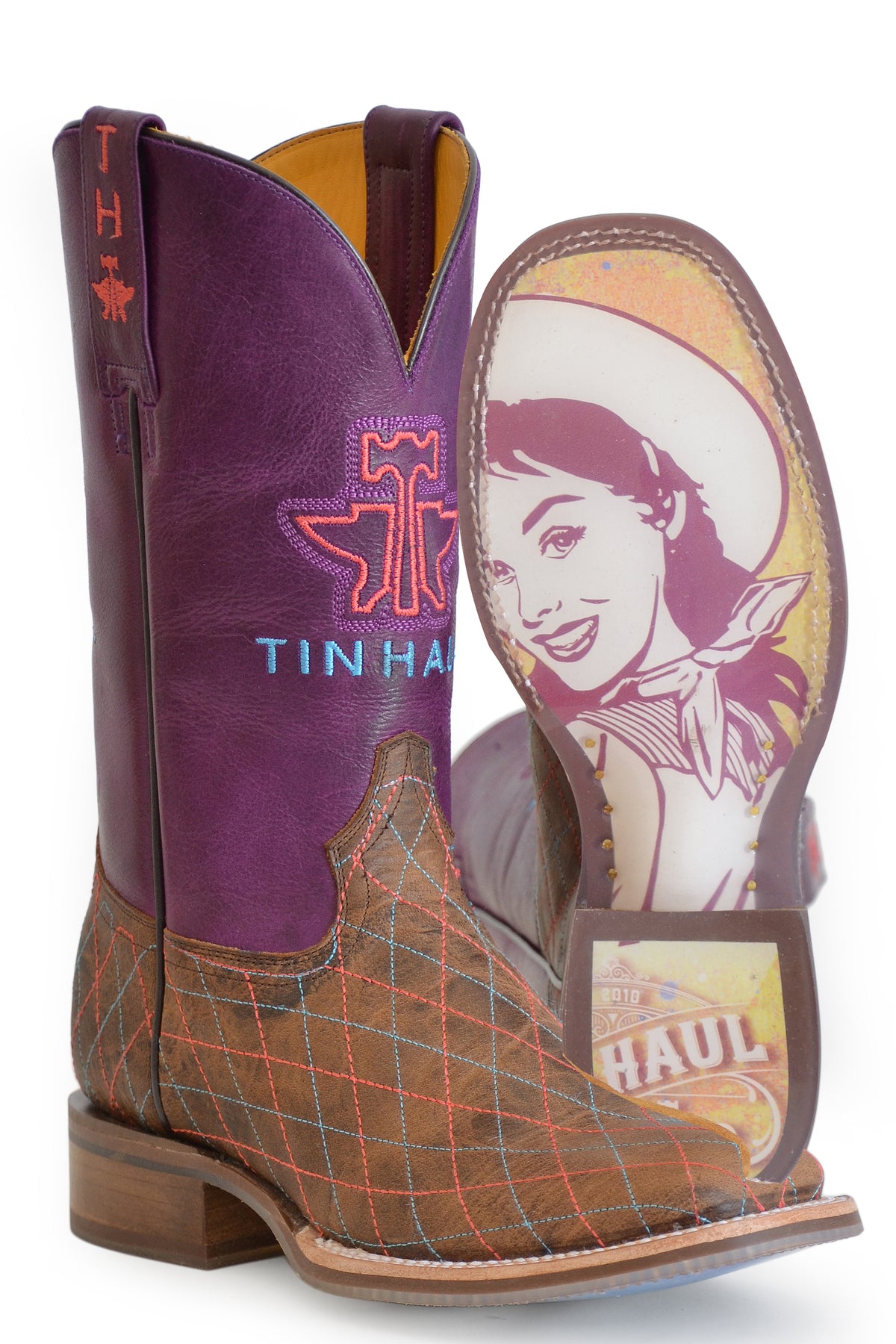 Women's Tin Haul "Rodeo Sweetheart" Western Square Toe Boot — Way Out ...